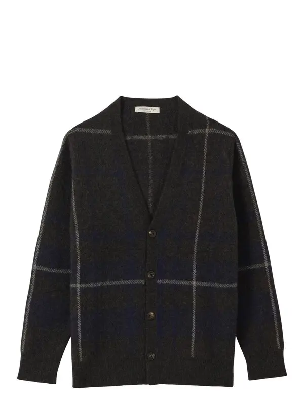 Johnstons Of Elgin Mack Brushed Cashmere-silk Cardigan - Grey