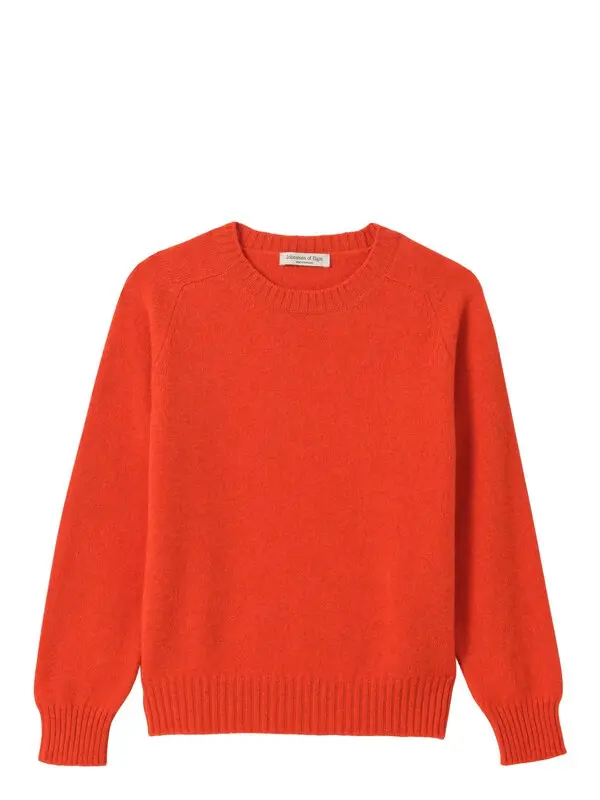 Johnstons Of Elgin Lambswool Jumper - Red