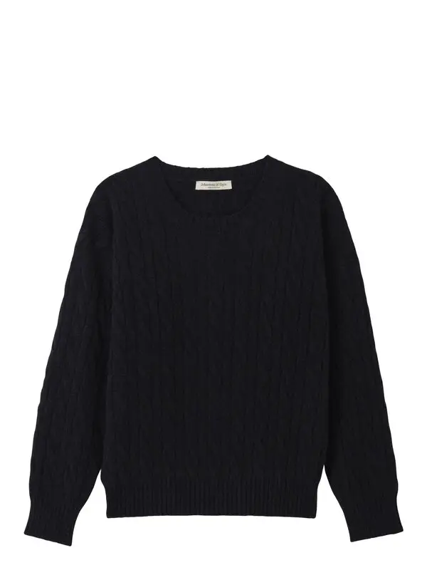 Johnstons Of Elgin Kylesku Cashmere Jumper - Navy