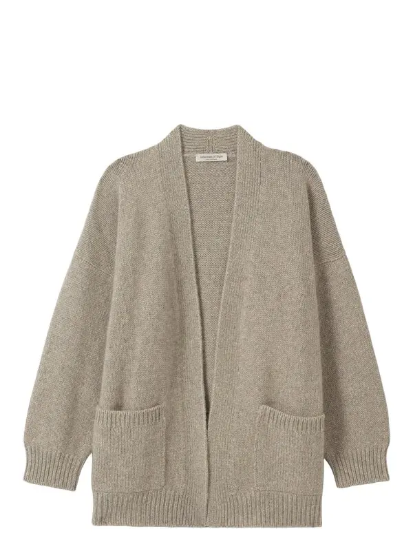 Johnstons Of Elgin Cashmere & Cotton Cardigan - Grey