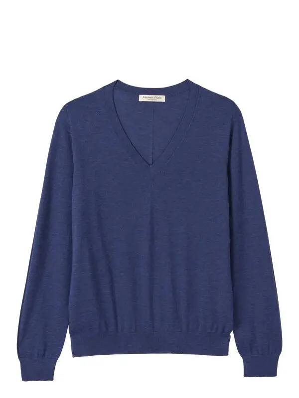Johnstons Of Elgin Beatrice Superfine Cashmere Jumper - Blue