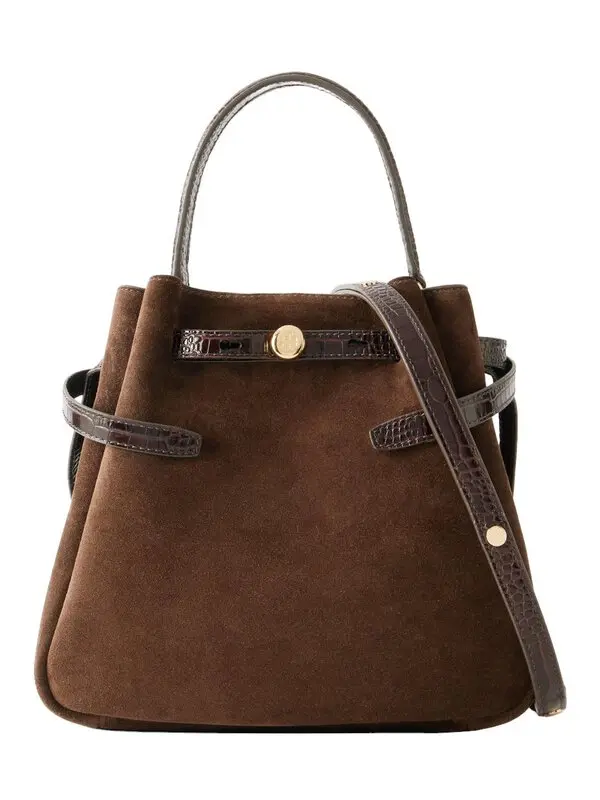 Tory Burch Romy Suede Bucket Bag - Brown
