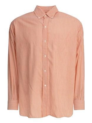 BEAMS Wool Stripe Shirt - Orange