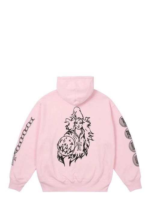 PALACE Wizard Sleeves Hooded Sweatshirt - Lush Flush