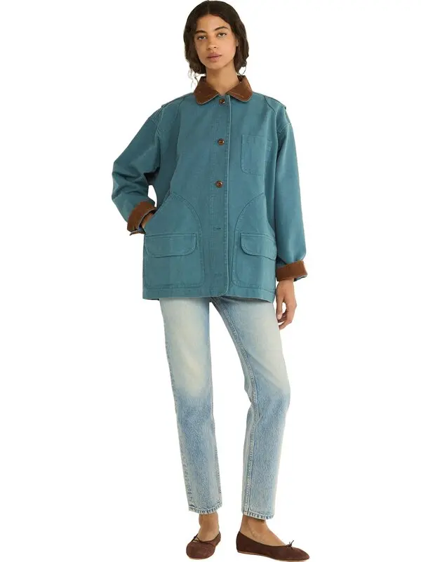 DÔEN Pascual Jacket In Garment-dyed Cotton - Caspian Blue