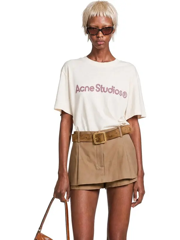 Acne Studios Graphic Logo T-shirt - Pink