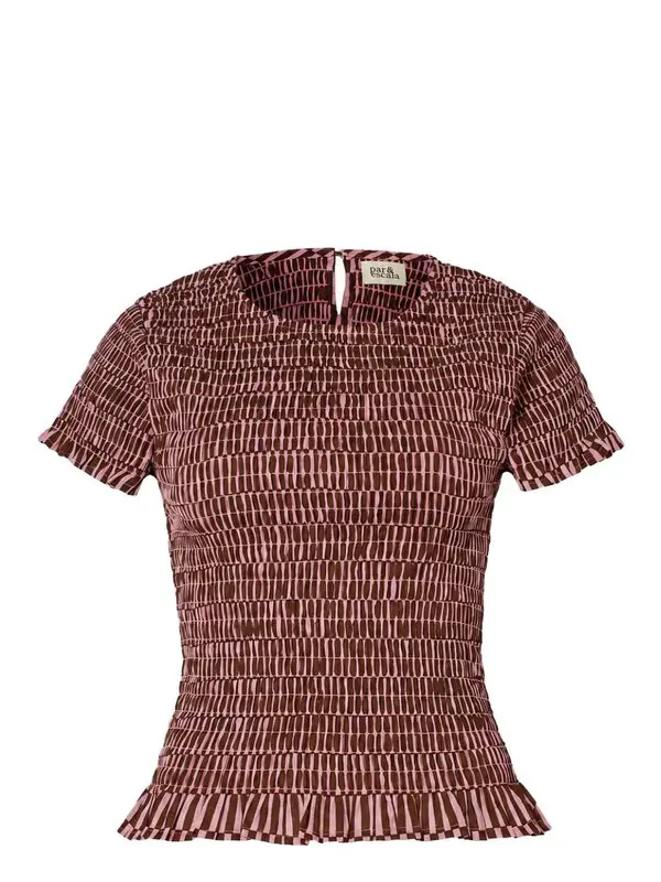 PAR Y ESCALA Matilda Smocked T-shirt - Pink
