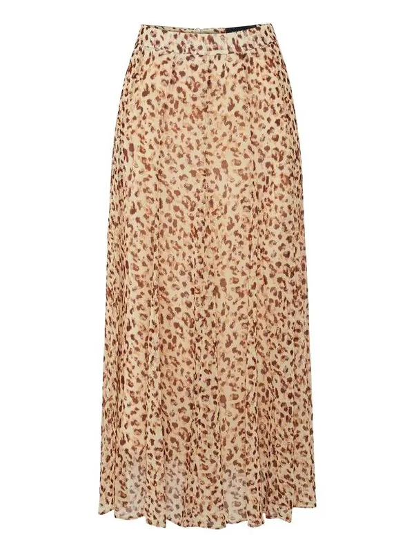 EXQUISE Arianna Midi Skirt Multicolor - Orange