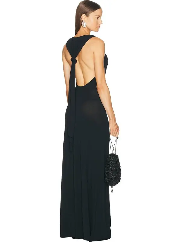 SRG Araminta Knit Twist Gown - Black