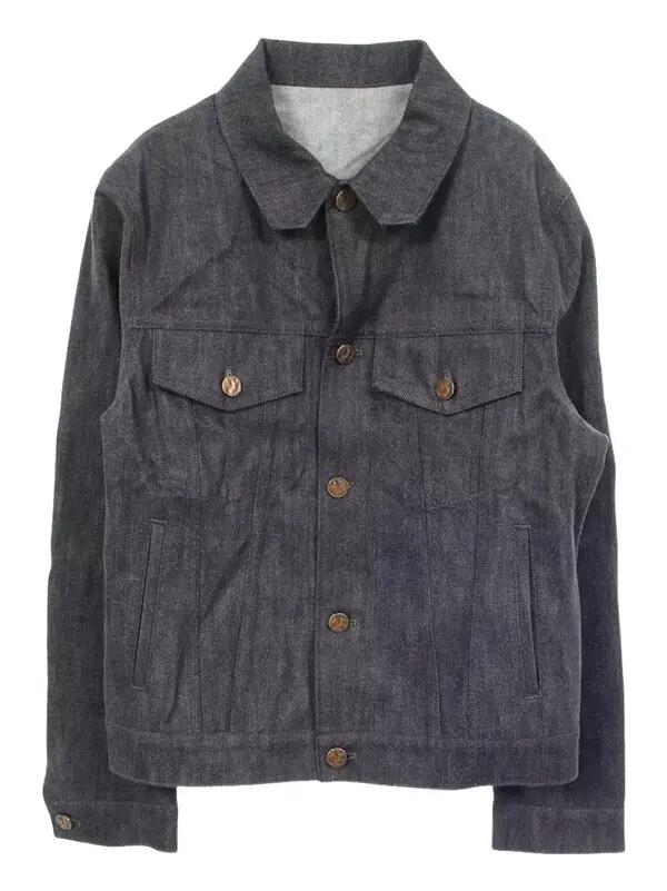 LOUIS VUITTON Shadow Monogram Denim Jacket - Grey