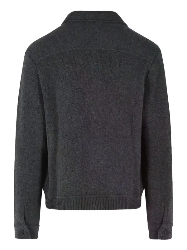 LARDINI Knitted Button-up Jacket - Grey