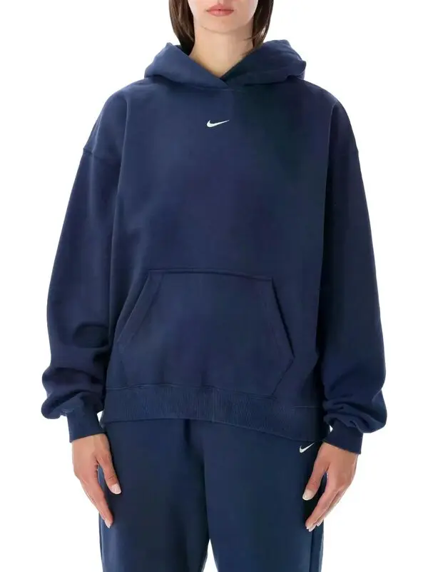 Nike Embroidered Logo Hoodie - Blue