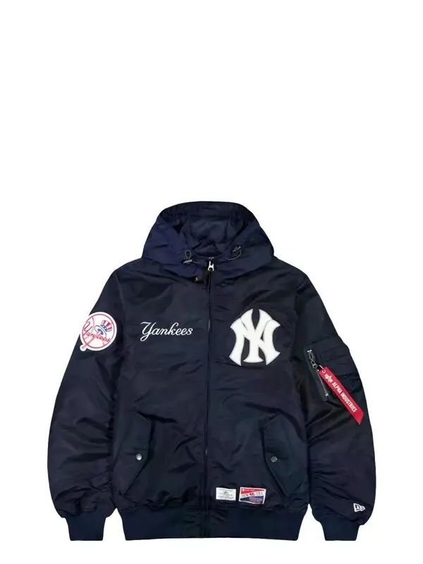 New Era Mlb New York Yankees Hooded Jacket - Blue