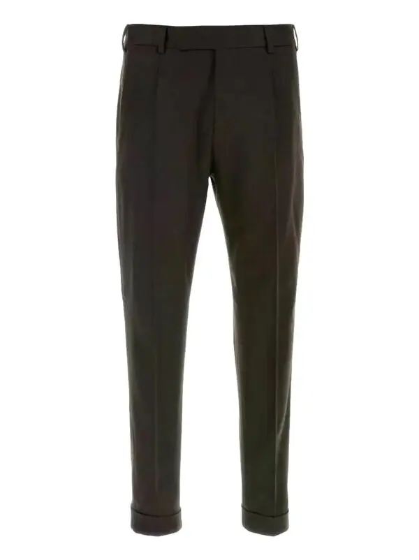 PT TORINO Tailored Trousers With Zip Fastening - Brown