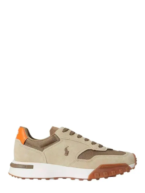 Polo Ralph Lauren Eldridge Suede-panneled Lace-up Sneakers - Neutrals
