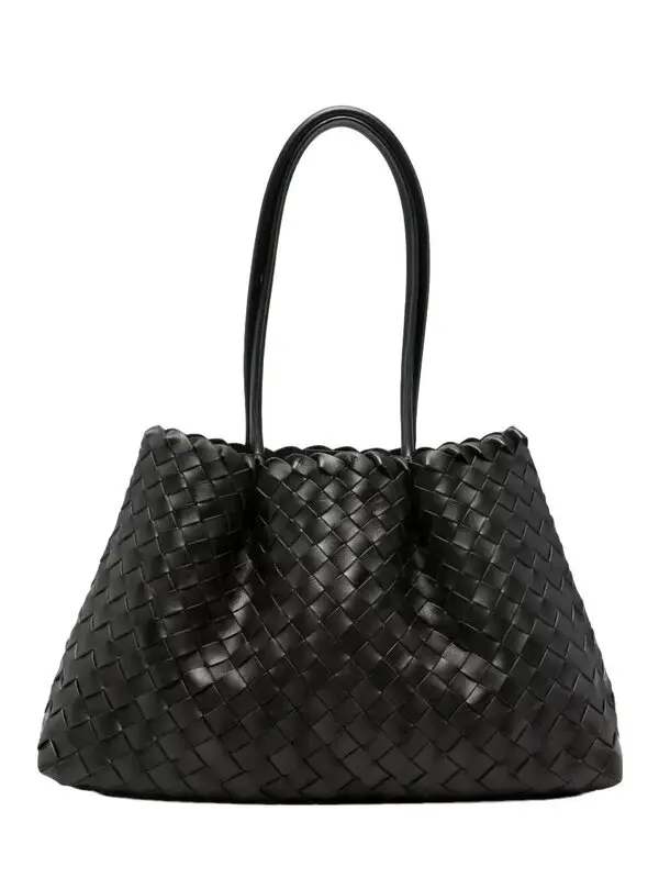 ELLEME Medium Dimple Woven Tote Bag - Black