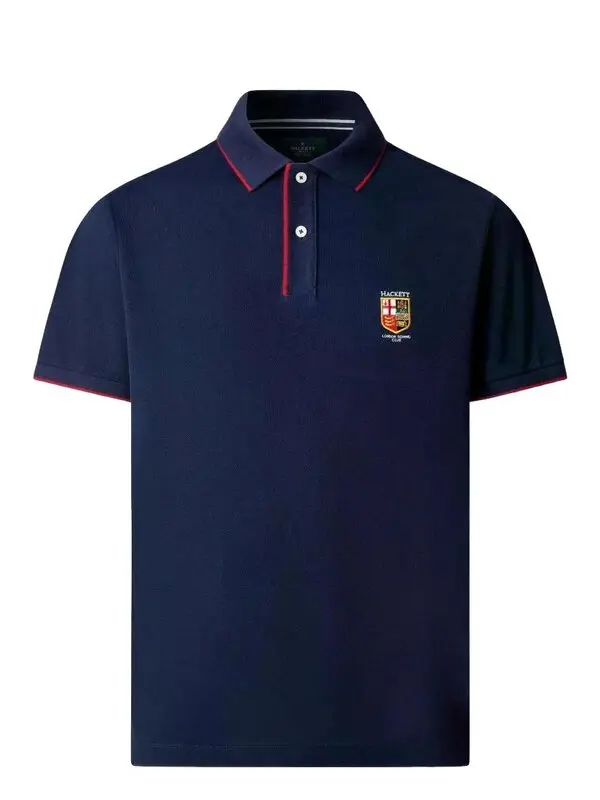 HACKETT LONDON Heritage Lrc Embroidered-crest Polo Shirt - Blue
