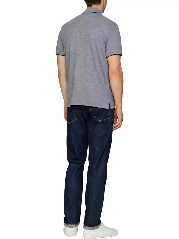 HACKETT LONDON Heritage Lrc Embroidered Polo Shirt - Grey
