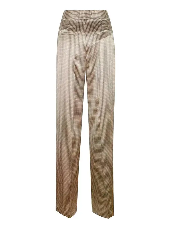 Kiton Check Pleated Trousers - Neutrals