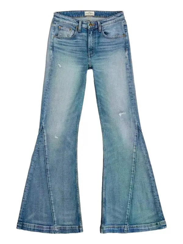 ANTIK DENIM Texas Flare-leg Distressed Jeans - Blue