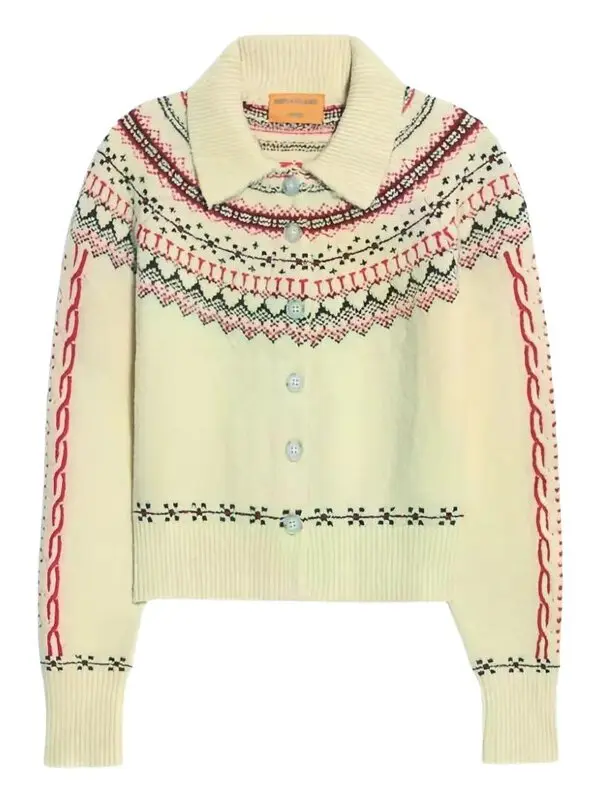 Guest In Residence Fair Isle-style Knit Cardigan - Neutrals