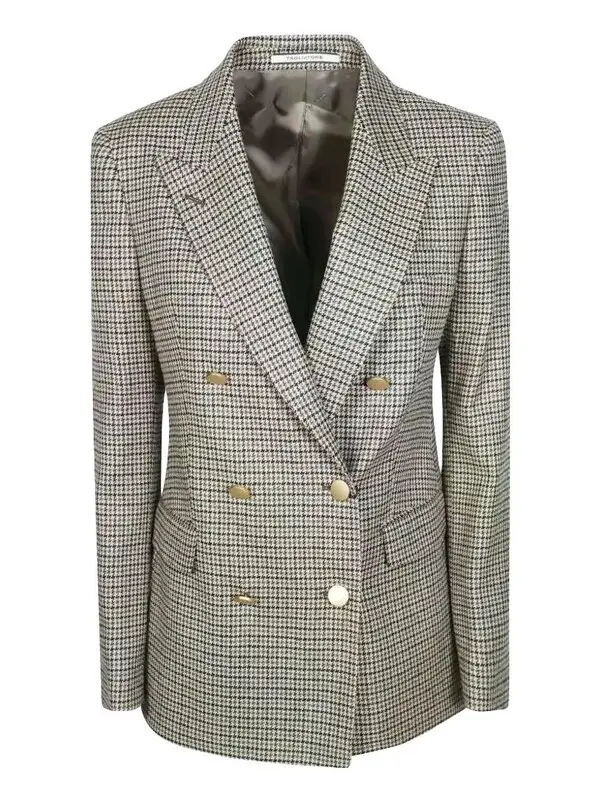 Tagliatore Houndstooth Double-breasted Blazer - Neutrals