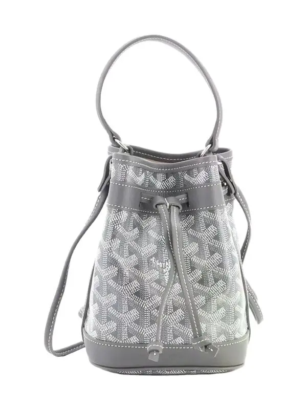 Goyard Petit Flot Coated Canvas Mini Bucket Bag - Grey