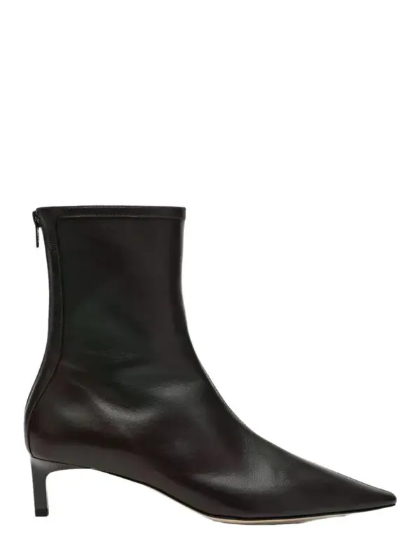 Dear Frances Fio Pointed-toe Leather Ankle Boots - Brown