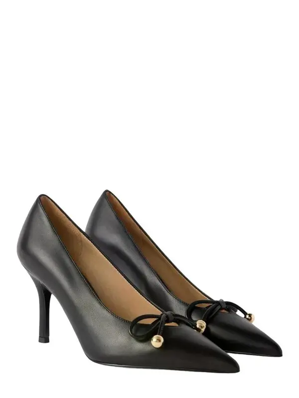 Furla Poppy Leather Stiletto Pumps - Black
