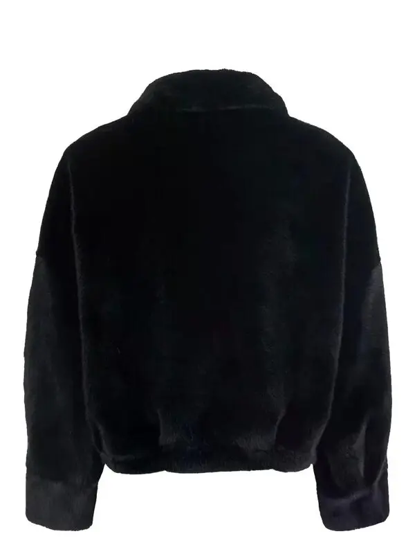 VALENTINI 1972 Zip-up Faux Fur Jacket - Black