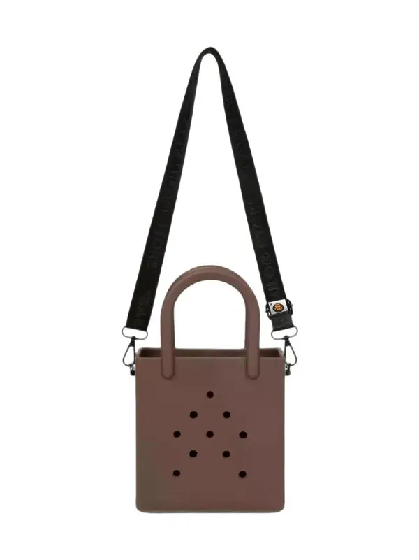 A BATHING APE Baby Milo Motif Eyelet-detail Cross Body Bag - Brown