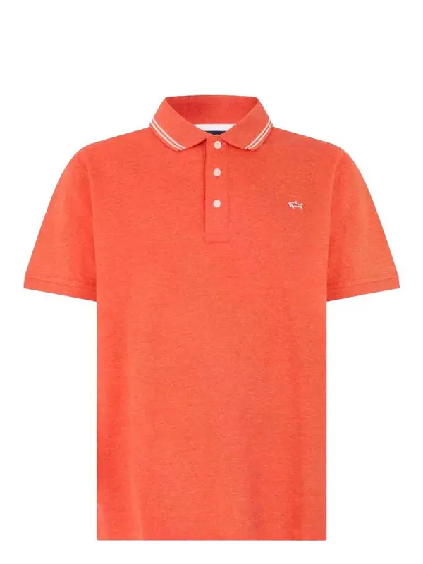 Paul & Shark Logo-embroidered Polo Shirt - Orange