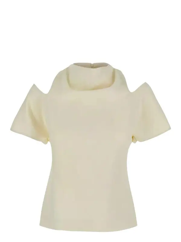 Federica Tosi Cold Shoulder Blouse - Neutrals