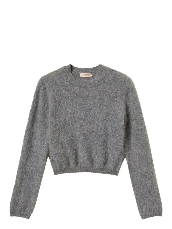 TWINSET Brushed Crew-neck Sweater - Grey
