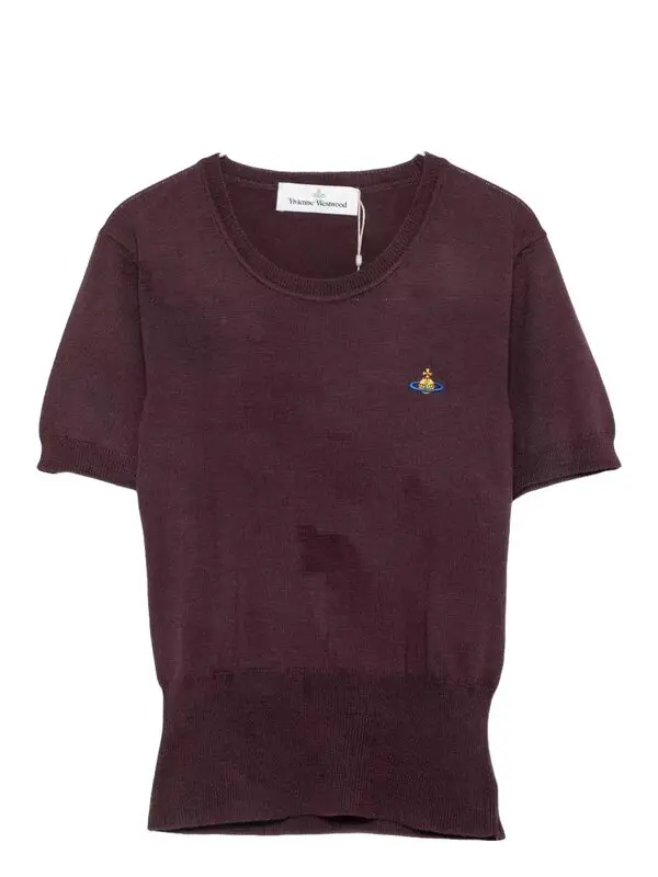 VIVIENNE WESTWOOD Bea Orb-embroidered Wool Sweater - Purple