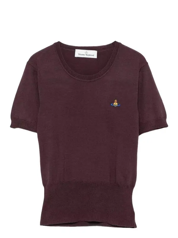 VIVIENNE WESTWOOD Bea Orb-embroidered Wool Sweater - Purple