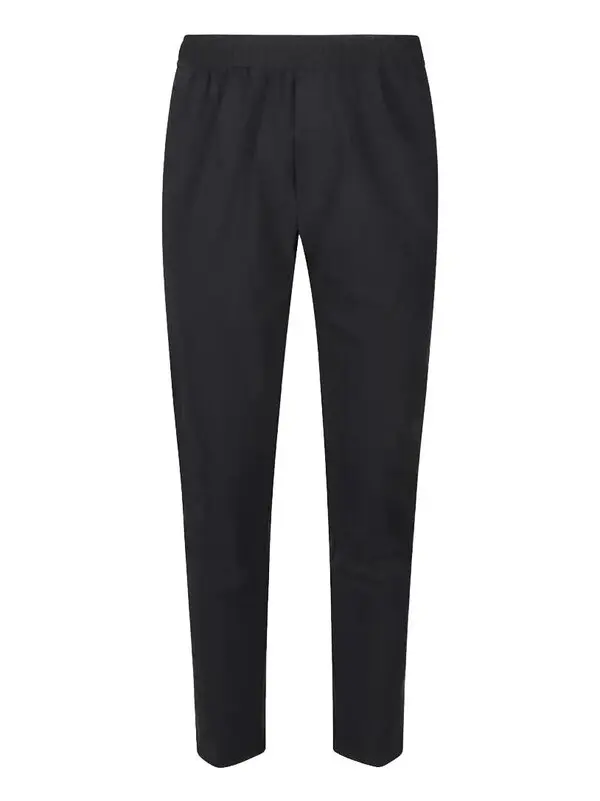 PMDS PREMIUM MOOD DENIM SUPERIOR Straight Leg Trousers With Logo Patch - Black