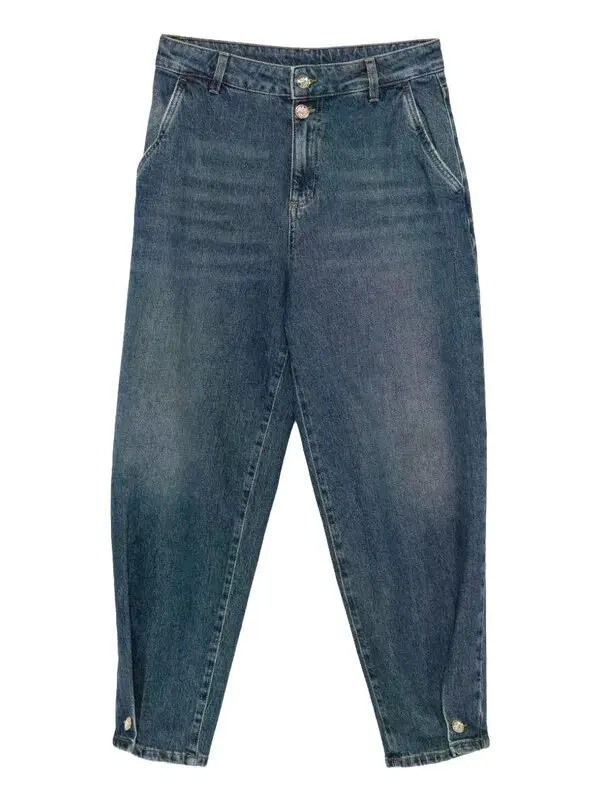 Liu Jo Embellished Button Jeans - Blue