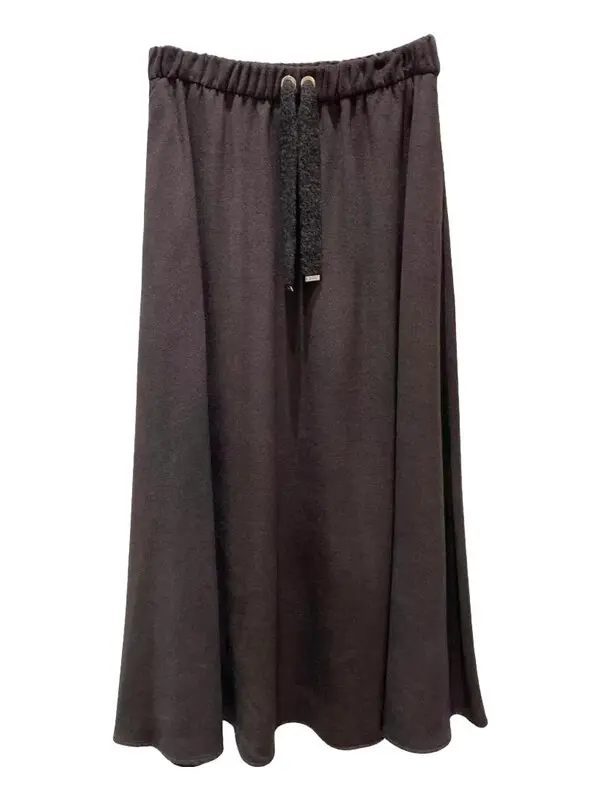 Herno Maxi Skirt With Drawstring Waist - Brown