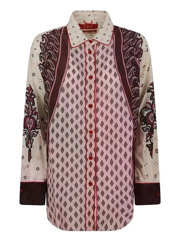 F.R.S FOR RESTLESS SLEEPERS Paisley-print Geometric-pattern Shirt - Pink