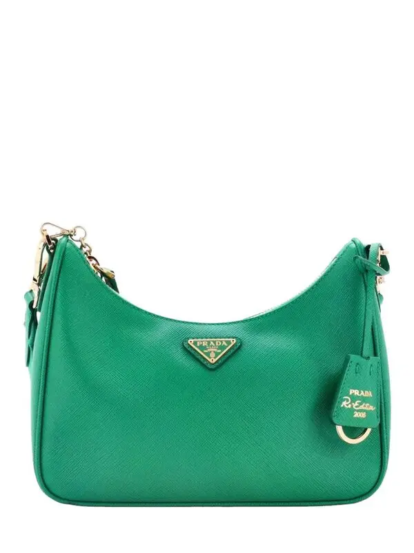 Prada Re-edition 2005 Shoulder Bag Saffiano Leather Small Crossbody Bag - Green