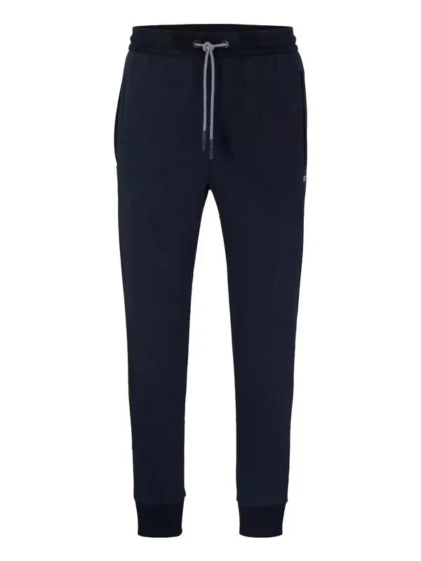 BOSS Logo-embroidered Cotton-blend Track Pants - Blue