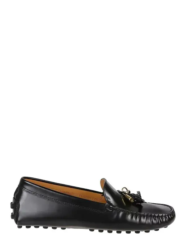 TOD'S Gommino Padlock Detail Loafers - Black