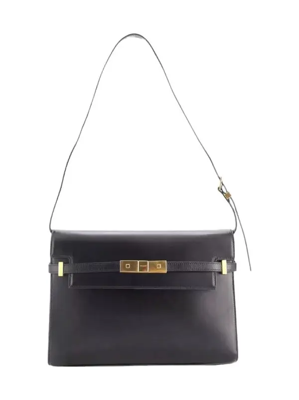Saint Laurent Manhattan Leather Medium Shoulder Bag - Black