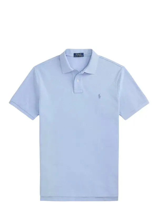 Polo Ralph Lauren The Iconic Custom Slim Fit Mesh Polo - Blue