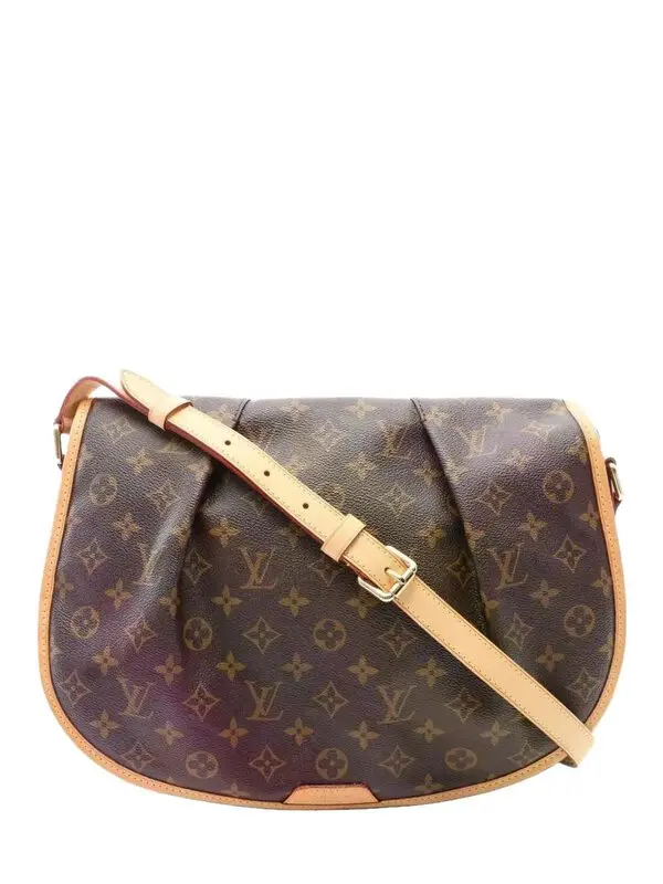 LOUIS VUITTON Monogram Canvas Shoulder Bag - Brown