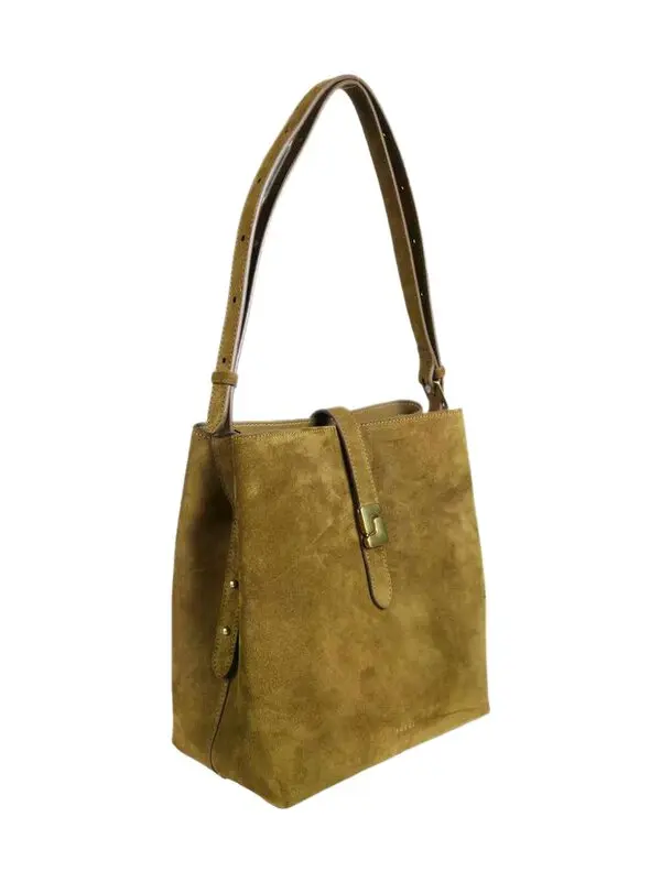 Soeur Suede Shoulder Bag - Brown