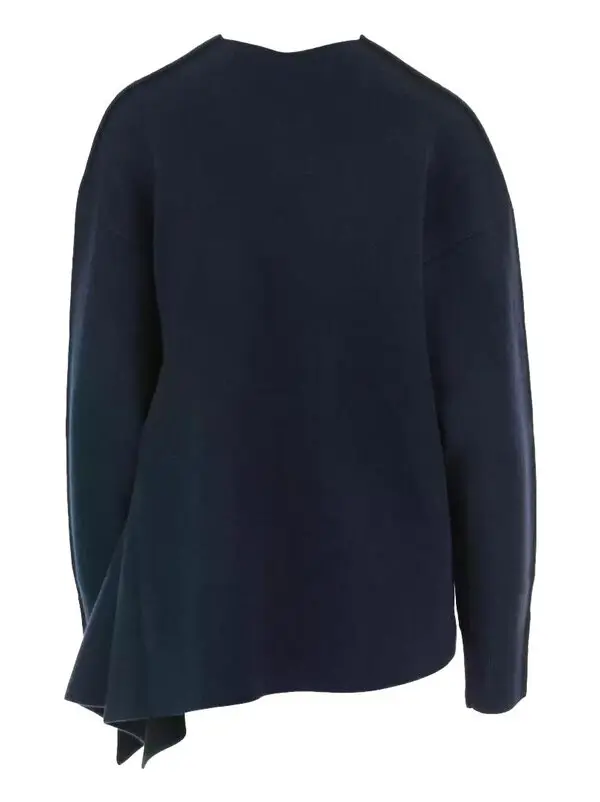 Carven Asymmetric V-neck Sweater - Blue