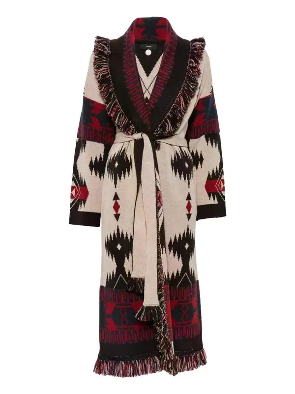 Alanui Fringe-trimmed Shawl Collar Coat - Neutrals