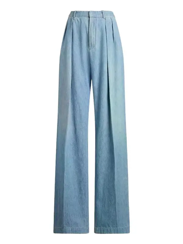 Polo Ralph Lauren Livie Cotton Denim Trousers - Blue